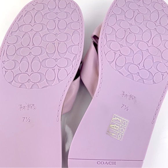 Coach | Shoes | New Coach Brooklyn Leather Violet Lilac Twist Knot ...